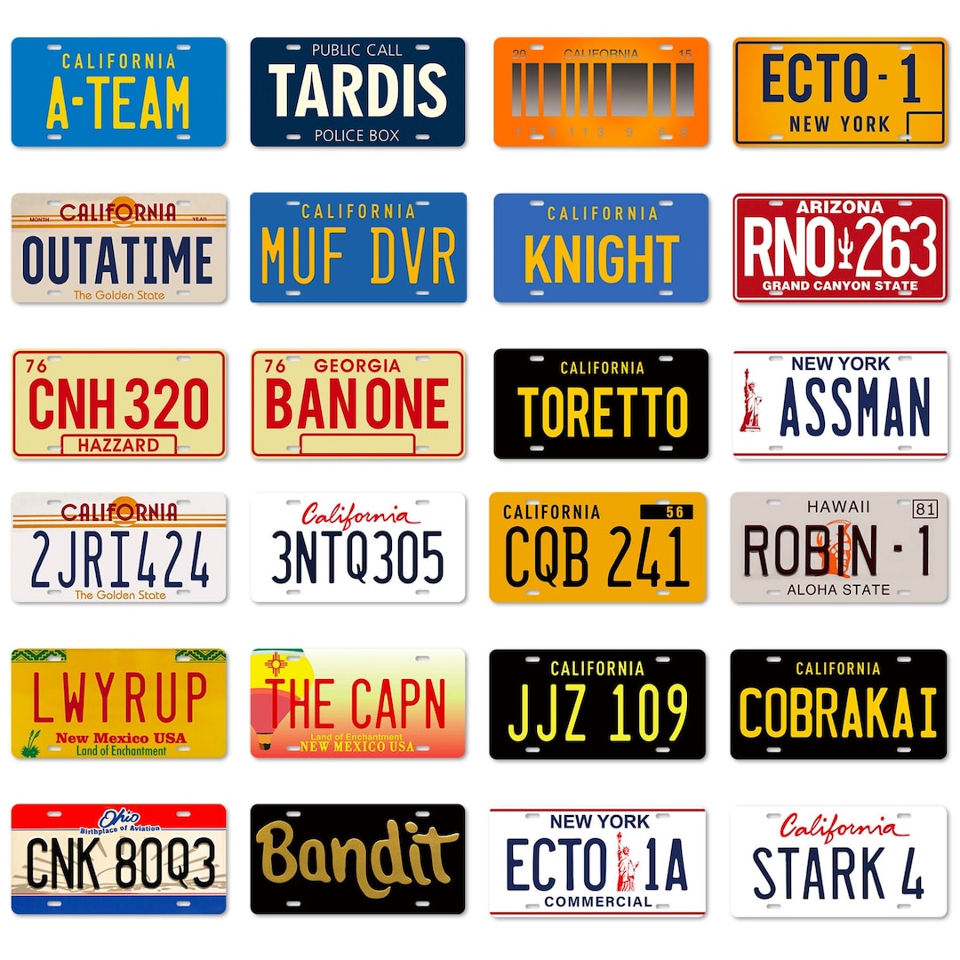 Movie Car License Plate Tin Sign Film Cinema Decorative Metal Plaque ...