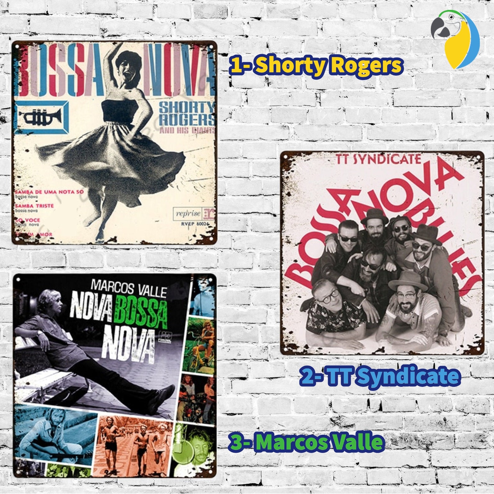 Bossa Nova Vintage Vinyl Tin Sign Brazilian 50s Jazz Music Metal Poster ...