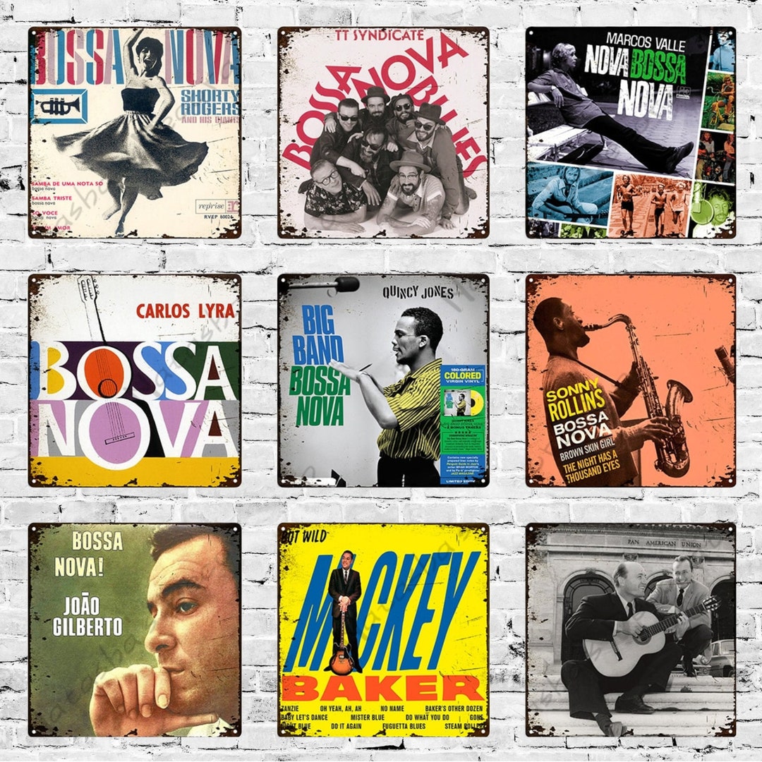 Bossa Nova Vintage Vinyl Tin Sign Brazilian 50s Jazz Music Metal Poster ...