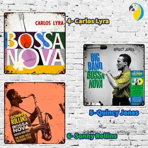 Bossa Nova Vintage Vinyl Tin Sign Brazilian 50s Jazz Music Metal Poster ...