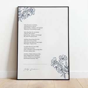 Emily Dickinson "i Felt A Funeral, in My Brain, and Mourners to and Fro ...