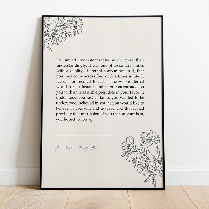 Gatsby Quote Print - Etsy