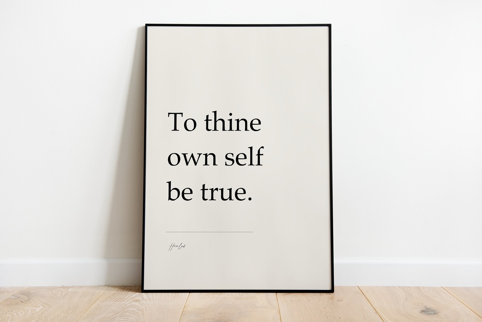 Hamlet Printed Poster / To Thine Own Self Be True | Etsy