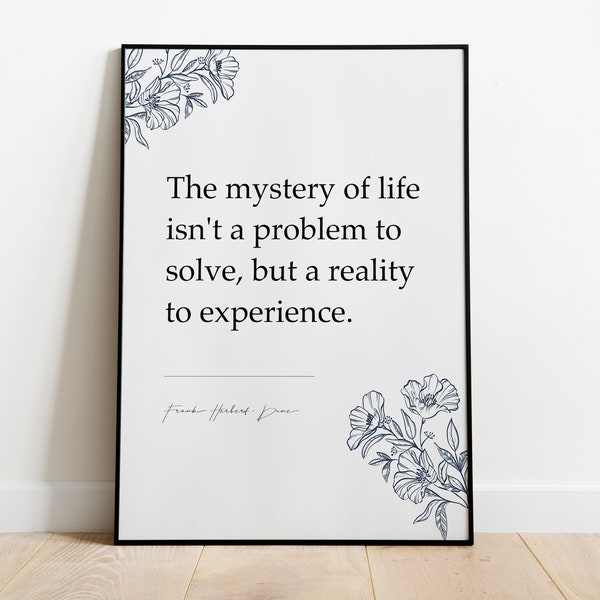 Mystery of Life Isnt a Problem to Solve - Etsy