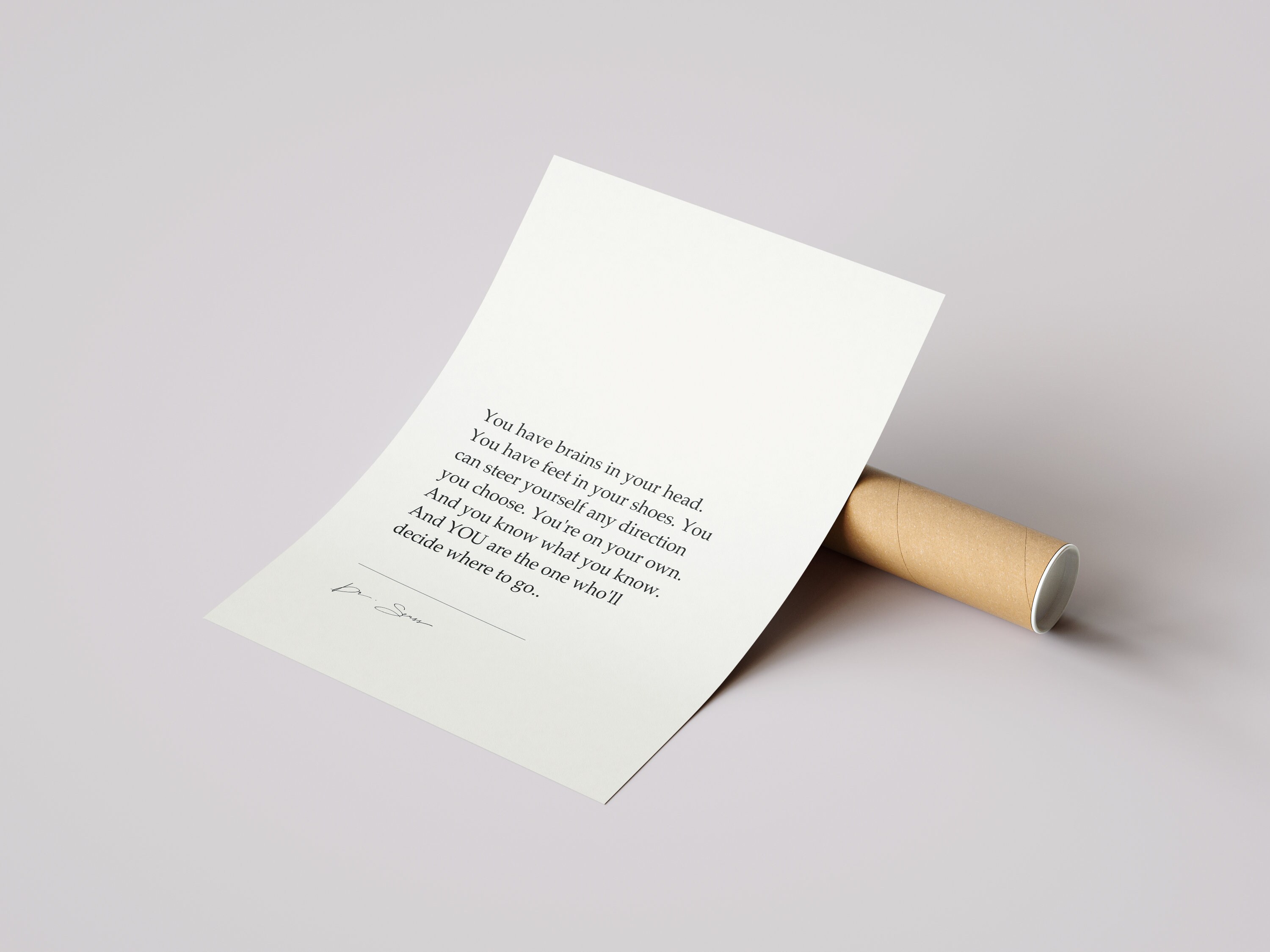 Dr Seuss you Decide Where to Go Poem Prints | Etsy