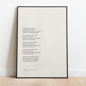 Emily Dickinson "i Felt A Funeral, in My Brain, and Mourners to and Fro ...