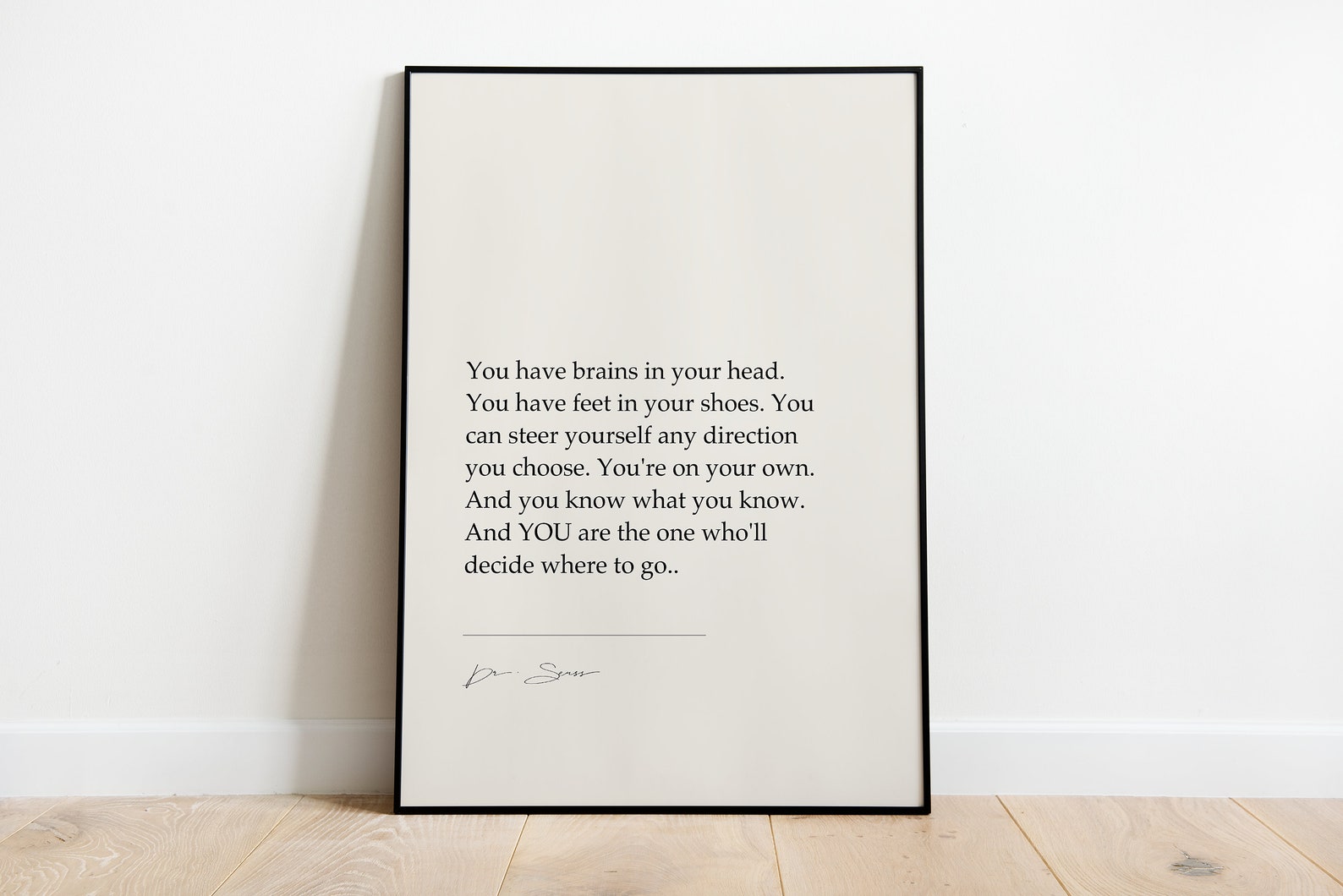 Dr Seuss you Decide Where to Go Poem Prints | Etsy