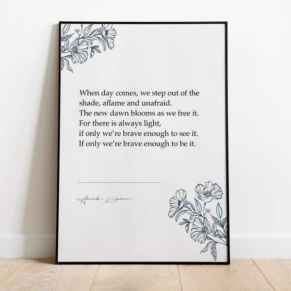 Amanda Gorman Print - Etsy UK