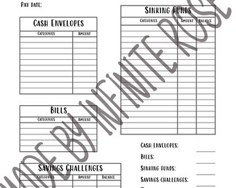 Bill Breakdown Sheet - Etsy