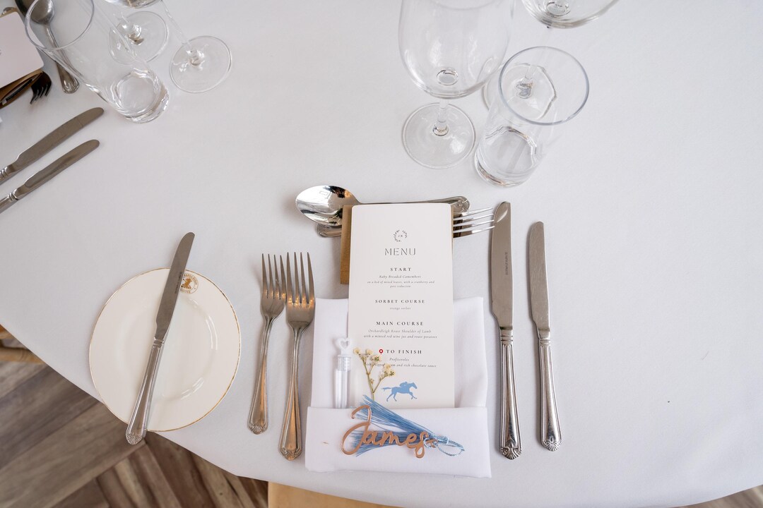 Editable Horse Racing Themed Wedding Birthday Christening Event Menu ...