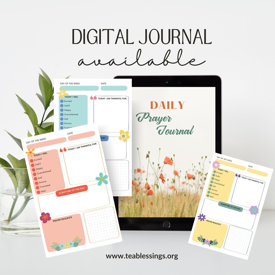 Daily Bible Journal Printable Digital Journal Gratitude - Etsy