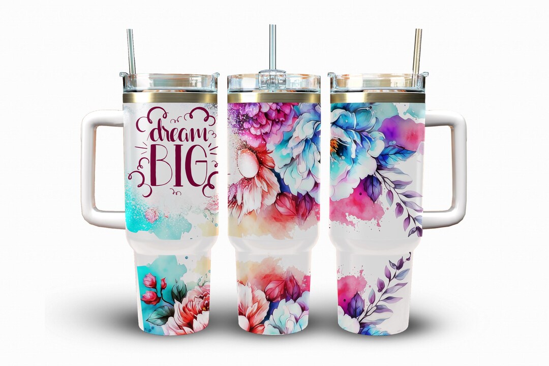 Dream Big, Flora, Inspirational Quote, Sublimation, Ready to Press ...