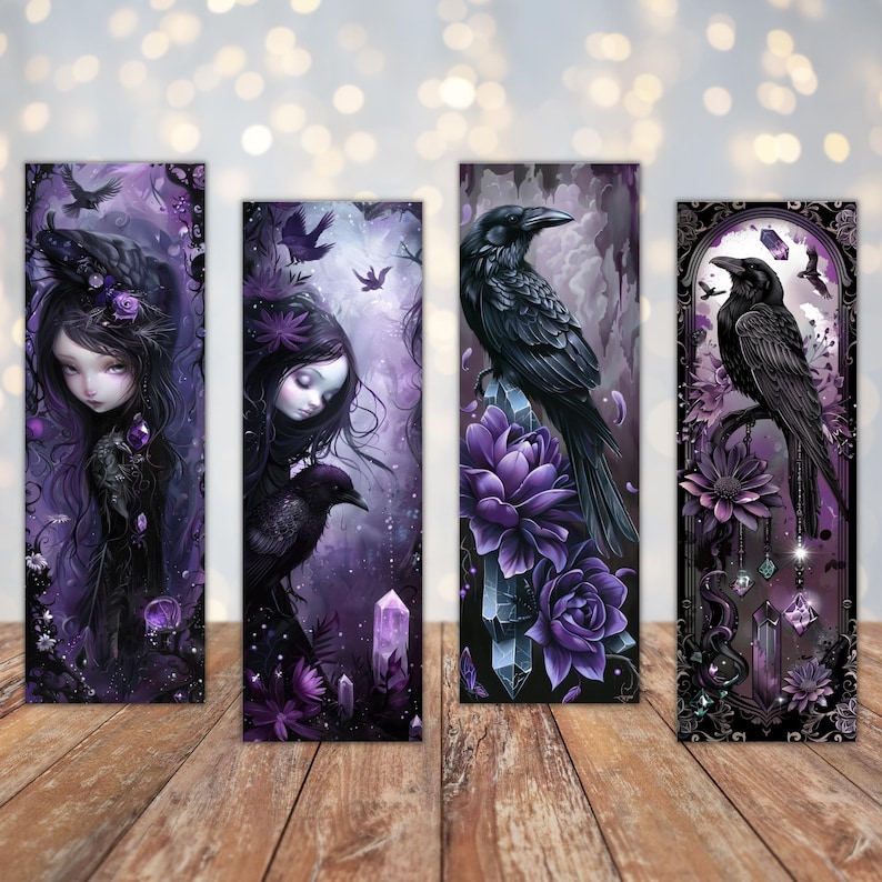 Gothic, Dark Fantasy, Crystals, Bookmark, Sublimation, Ready to Press ...