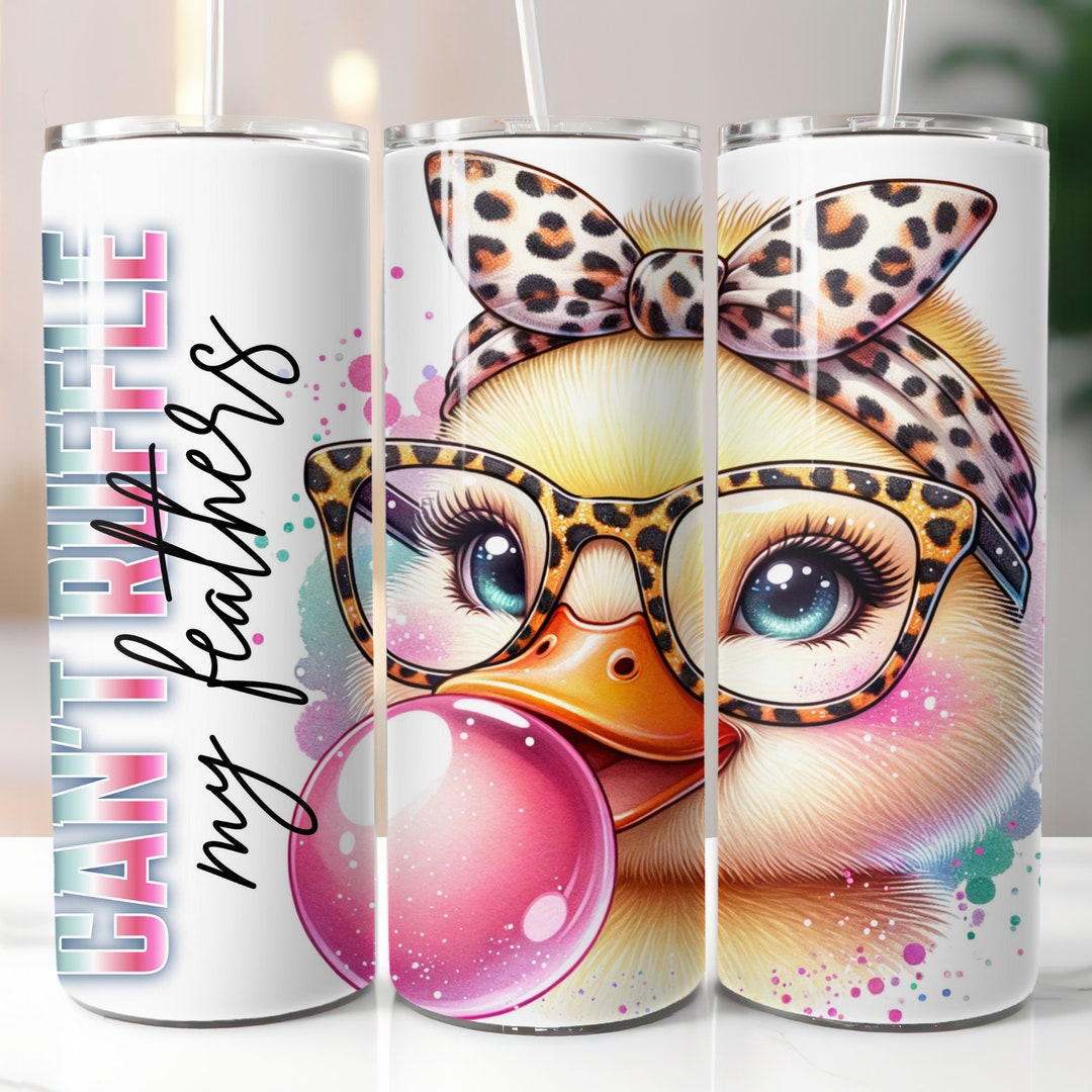 Cute Duck, Cheetah, Bubblegum, Sublimation, Ready to Press, Print Out ...
