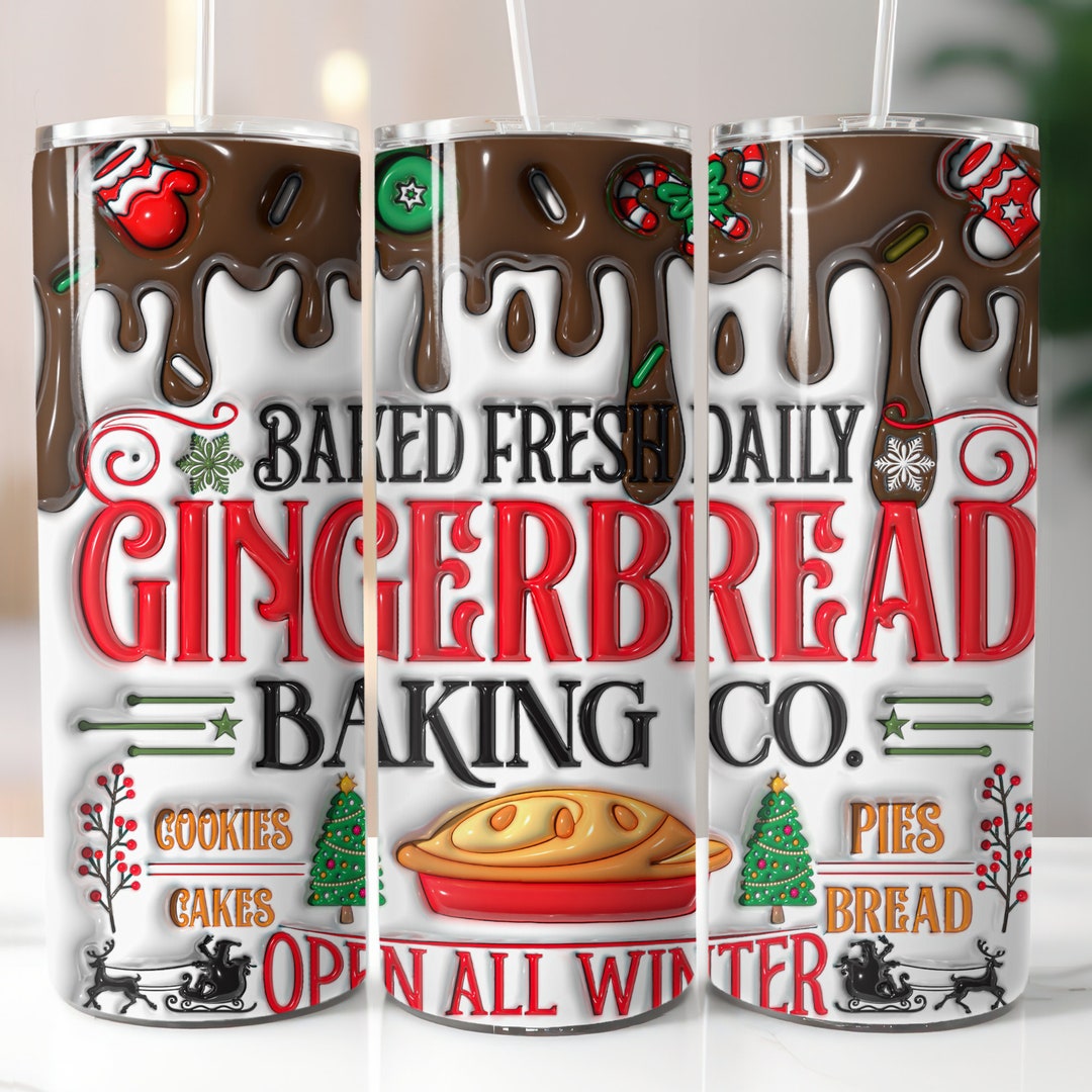 3D Inflated Gingerbread, Sublimation, Sublimation, Ready to Press ...
