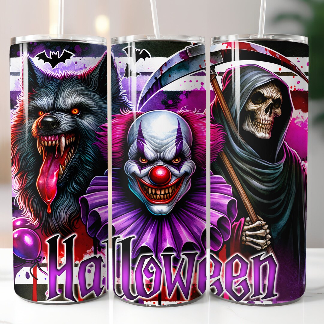 Halloween, Werewolf, Scary Clown, Reaper, Sublimation, Ready to Press ...