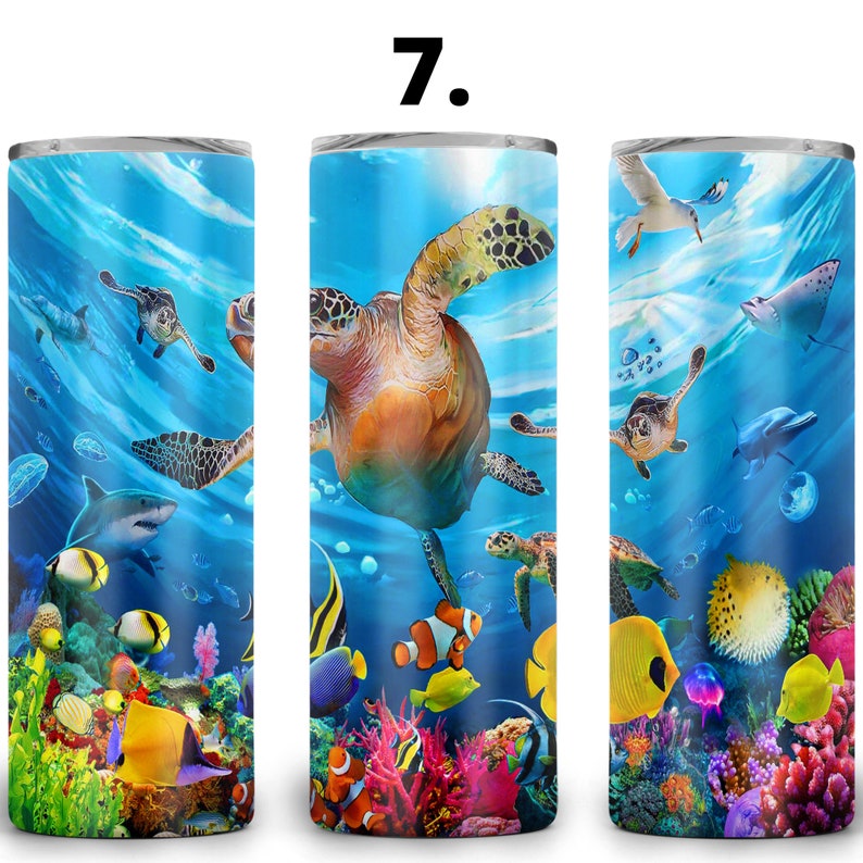 Sea Life Underwater Life Wrap Sublimation, Sublimation, Ready to Press ...