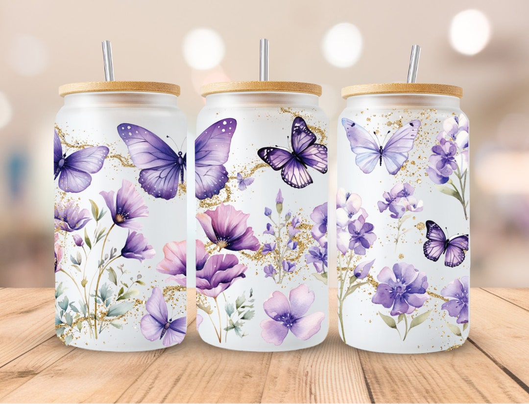 Purple Butterfly, Flowers, Sublimation, Ready to Press, Print Out ...