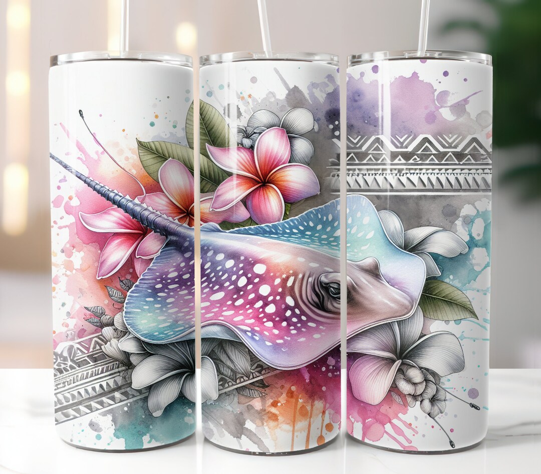 Stingray, Sea Life, Ocean, Floral, Sublimation, Ready to Press, Print ...