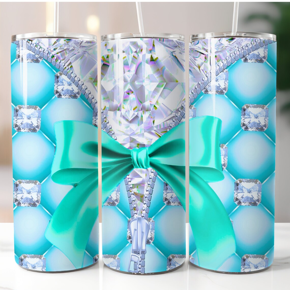 Bling Glam, Turquoise Ribbon, Sublimation, Ready to Press, Print Out ...