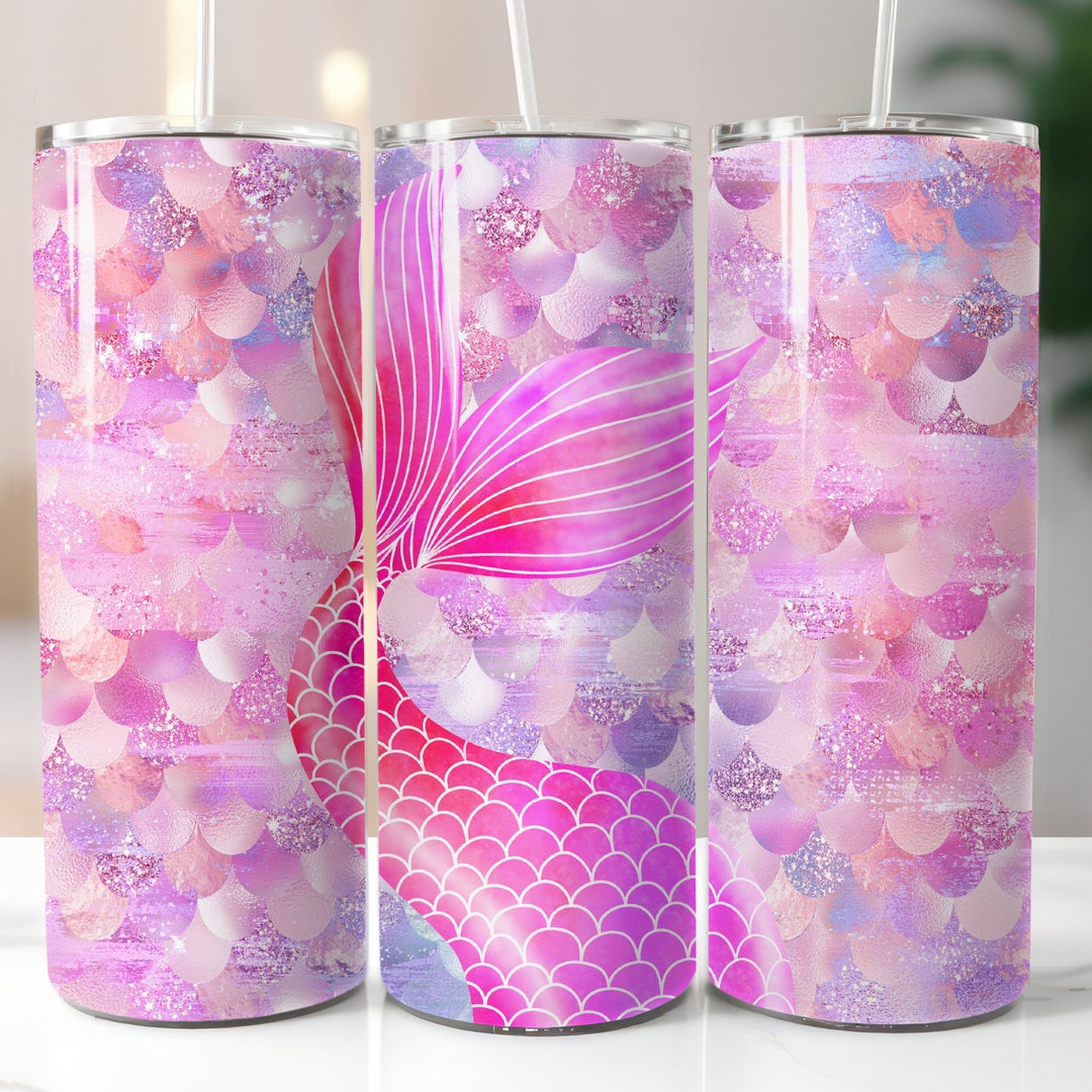Mermaid Tail, Pink Glitter, Pink Scales, Sublimation, Ready to Press ...