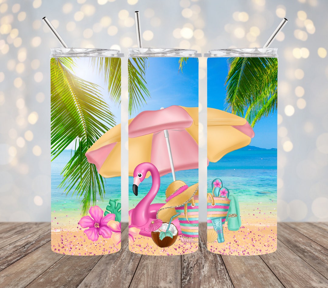 Pink Flamingo Umbrella, Sublimation, Ready to Press, Print Out Transfer ...