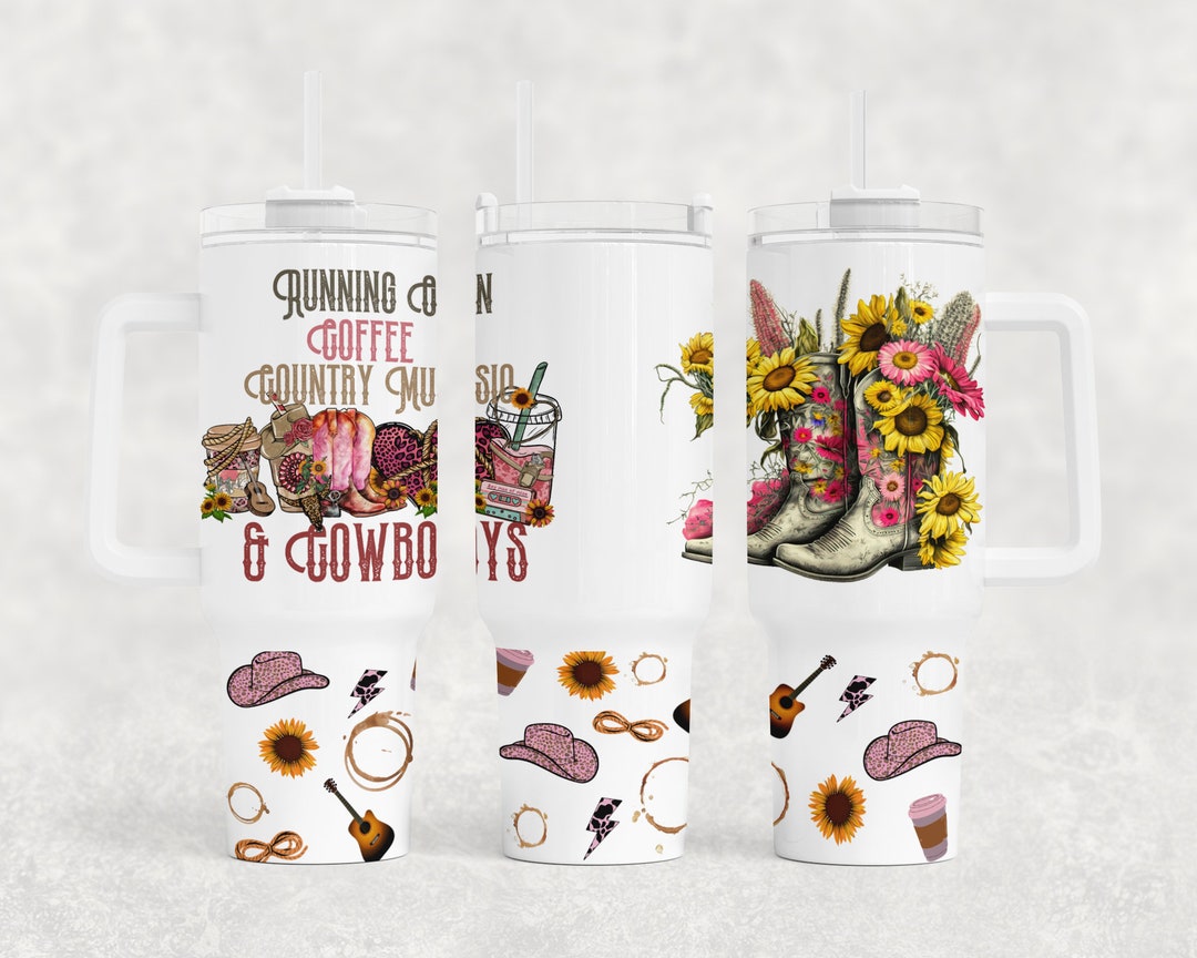 County Western Tumbler, Sublimation, Ready to Press, Print Out Transfer ...
