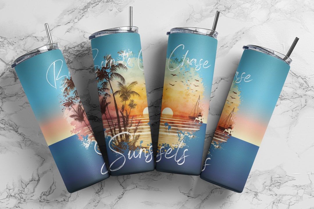 Beach Sunset, Sublimation, Ready to Press, Print Out Transfer, 20 Oz ...