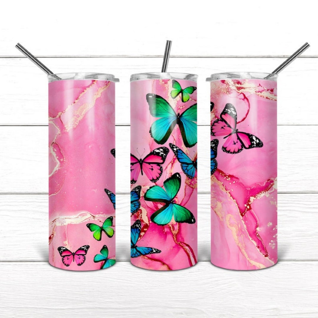 Pink Butterfly Wrap Sublimation, Sublimation, Ready to Press, Print Out ...