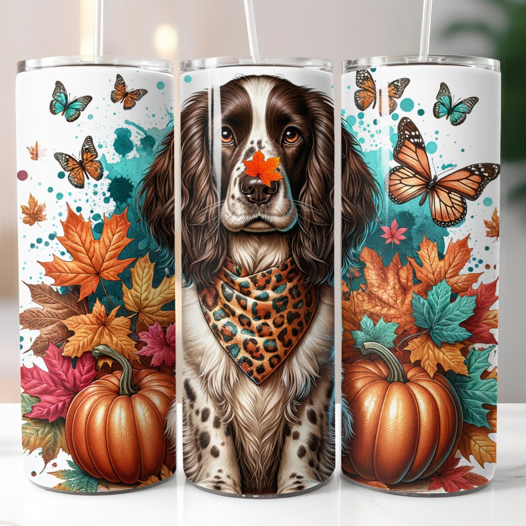 Fall, Cocker Spaniel, Pumpkins, Fall Leaves, Sublimation, Ready to ...