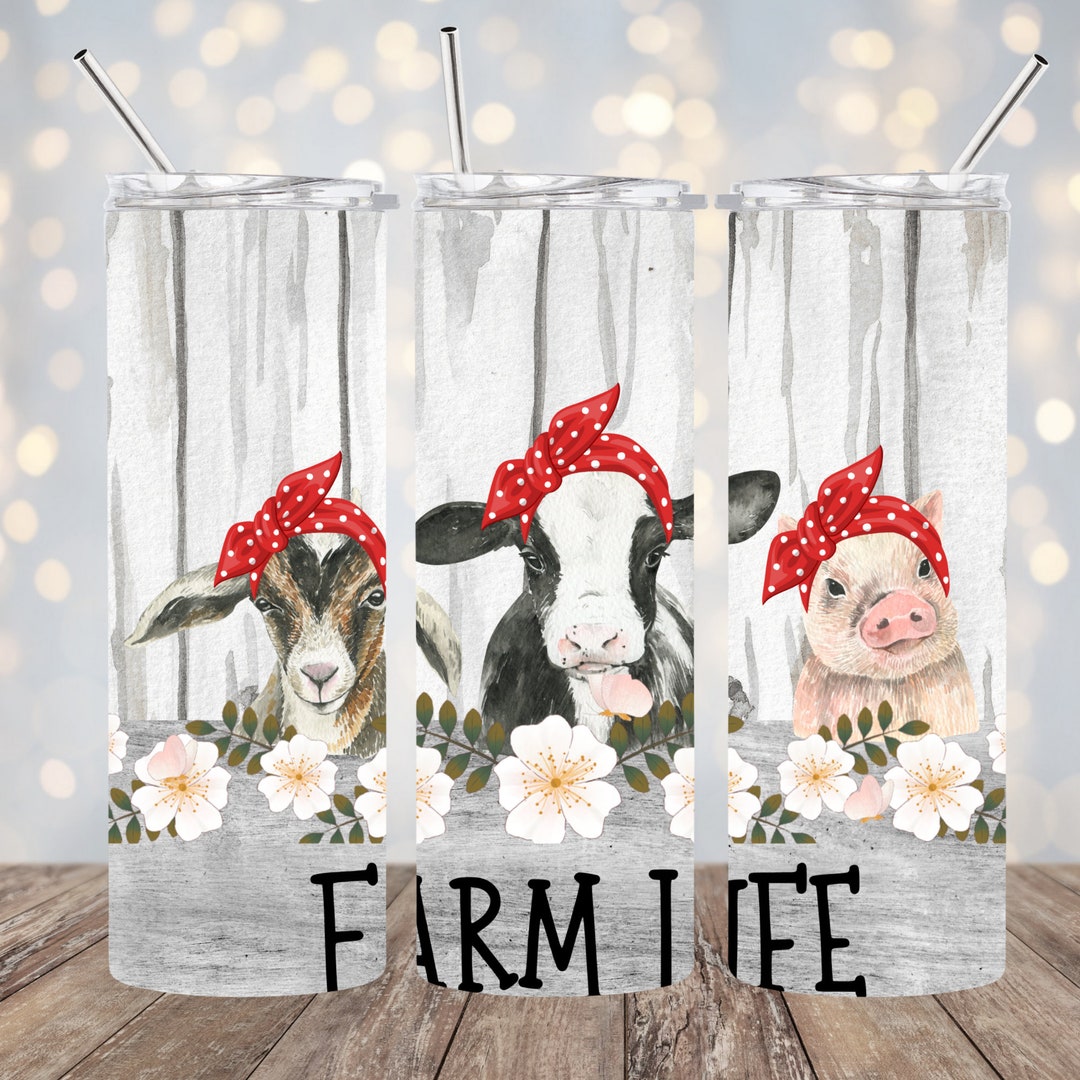 Farm Life, Sublimation, Ready to Press, Print Out Transfer, 20 Oz ...