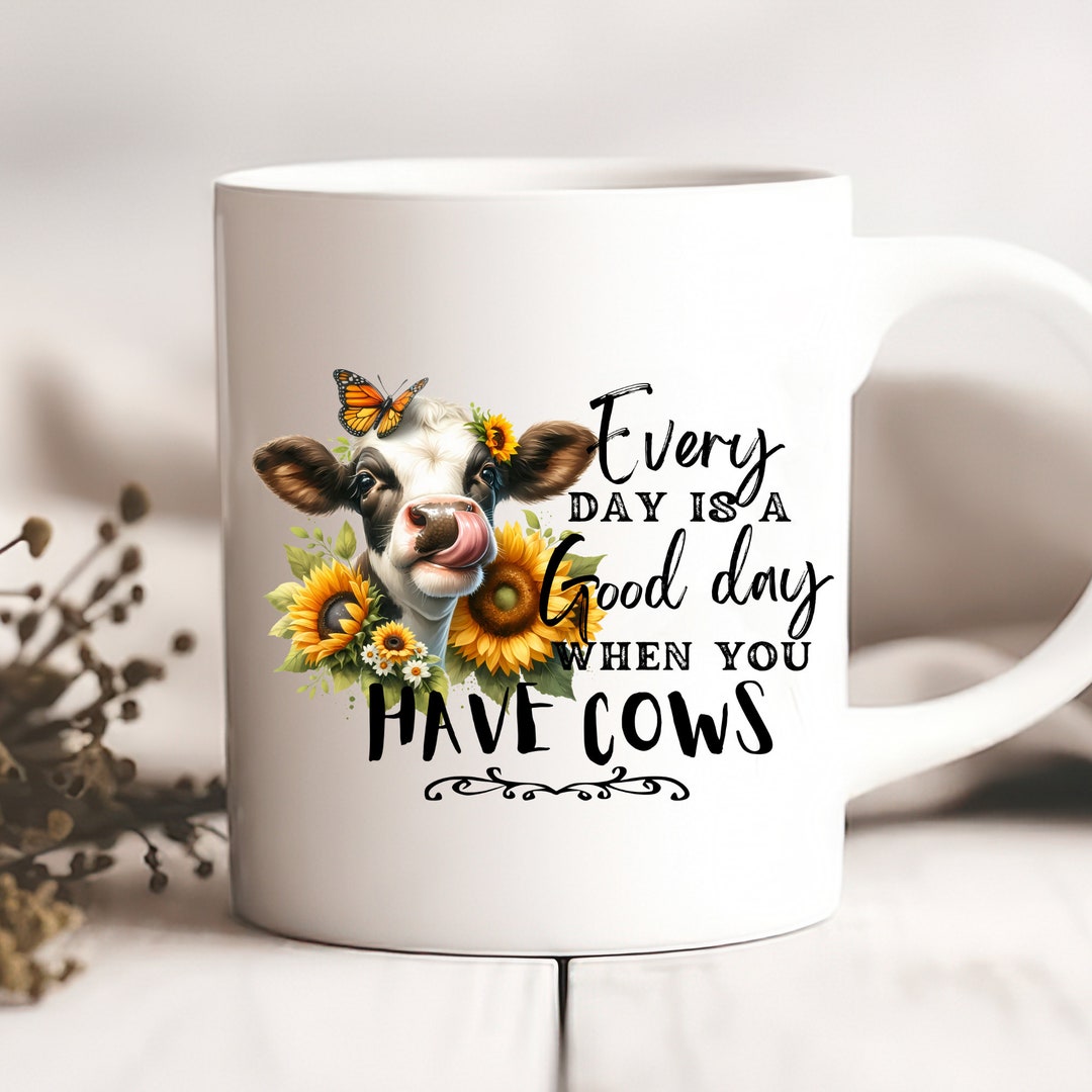 Funny Cow, Mug Design, Sublimation, Ready to Press, Print Out Transfer ...