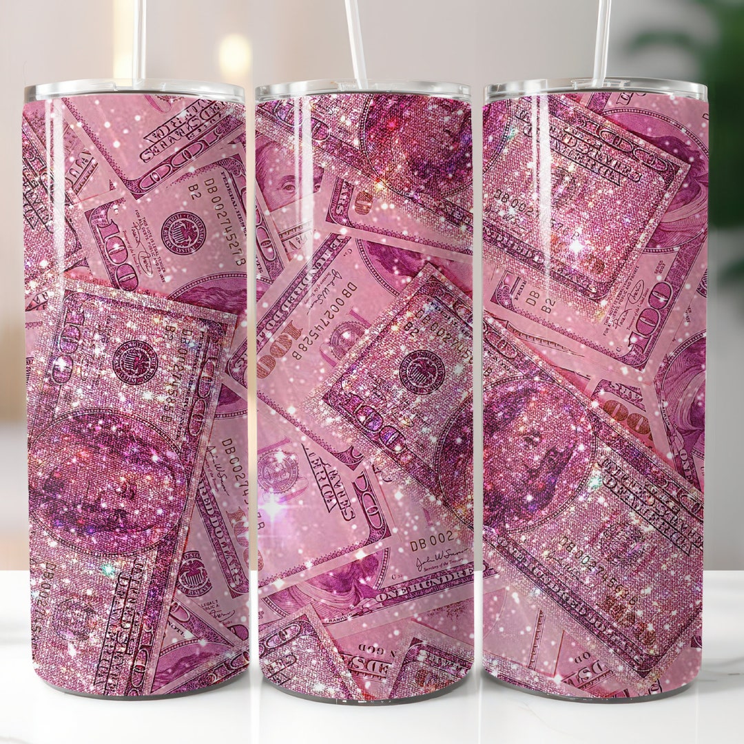 Pink Glitter Drip Dollar Bill, Sublimation, Ready to Press, Print Out ...