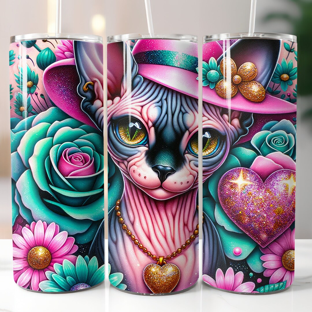 Sphynx Cat, Floral, Pets, Sublimation, Ready to Press, Print Out ...