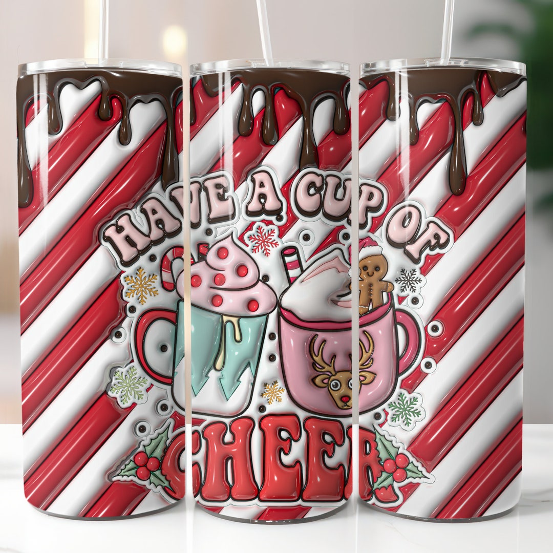 3D Inflated Cup of Cheer, Sublimation, Sublimation, Ready to Press ...