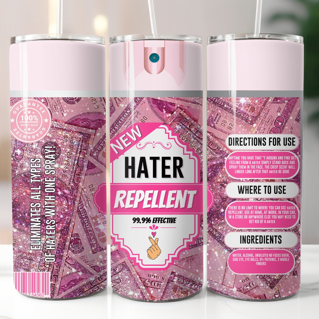 Pink Hater Repellent, Funny, Seamless, Sublimation, Ready to Press ...