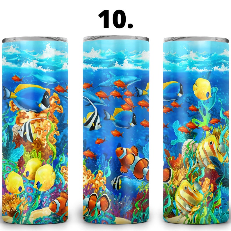 Sea Life Underwater Life Wrap Sublimation, Sublimation, Ready to Press ...