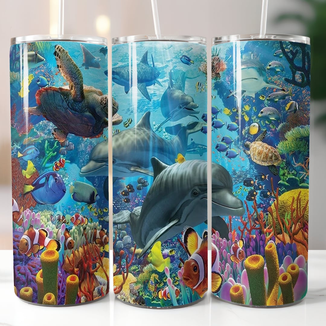 Sea Life Underwater Life Wrap Sublimation, Sublimation, Ready to Press ...