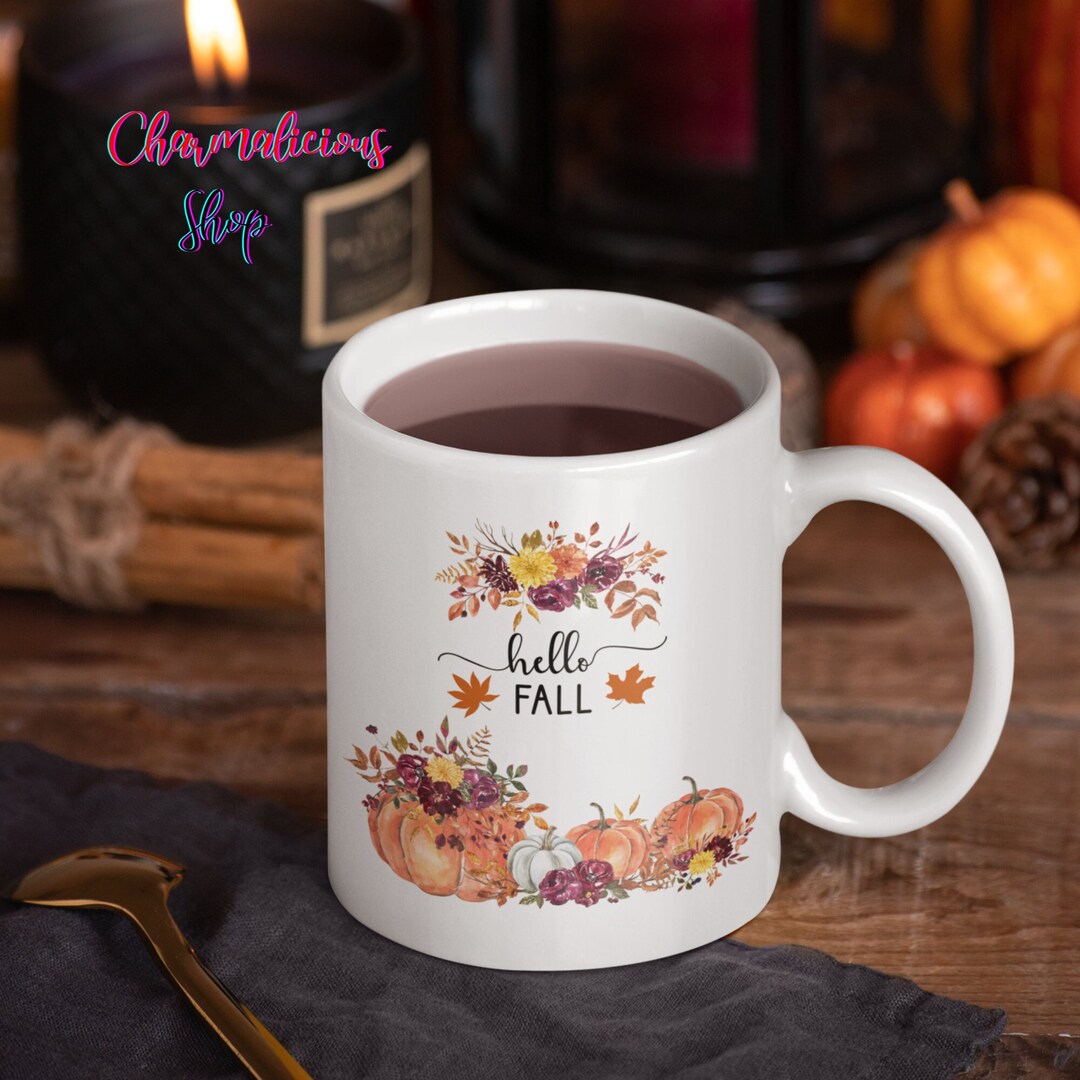 Hello Fall Mug, Sublimation, Ready to Press, Print Out Transfer, 11 Oz ...