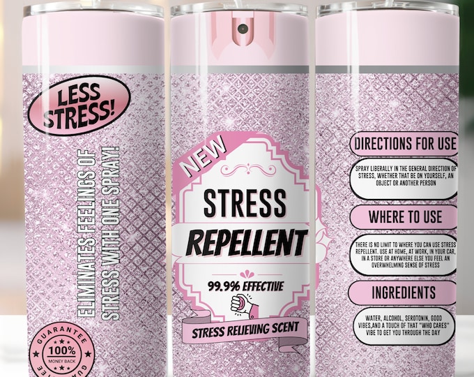 Pink Stress Repellent, Funny, Seamless, Sublimation, Ready to Press ...