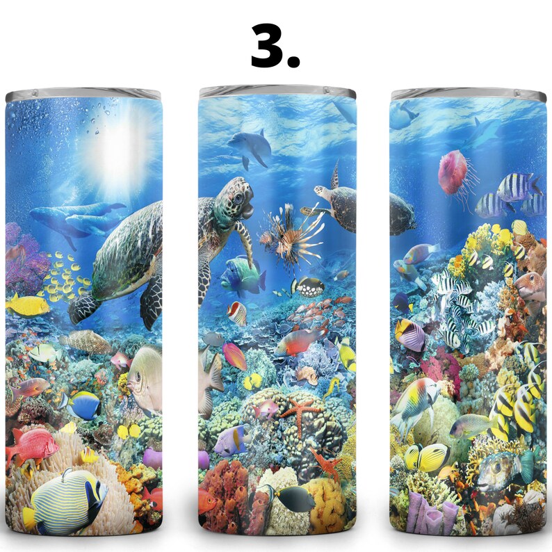 Sea Life Underwater Life Wrap Sublimation, Sublimation, Ready to Press ...