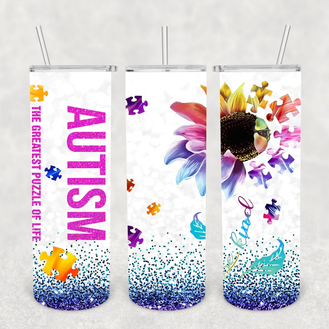 Autism, Sublimation, Ready to Press, Print Out Transfer, 20 Oz, Skinny ...
