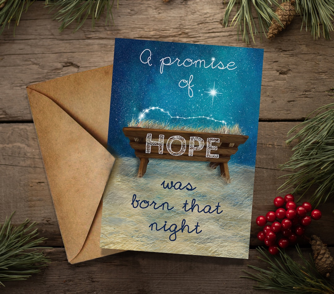 HOPE Christmas Card Design - Etsy