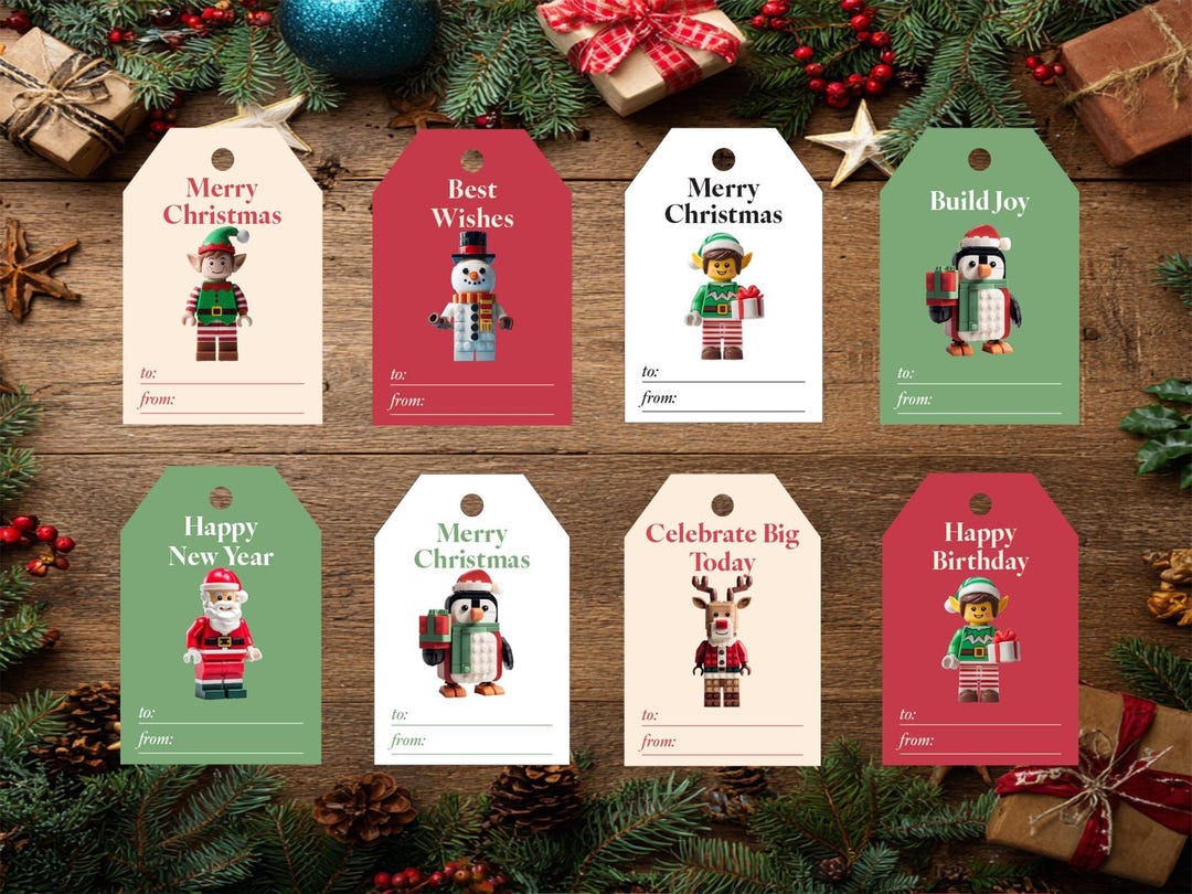 Lego Gift Tags – Printable Holiday Labels (PDF Download) - Etsy Australia