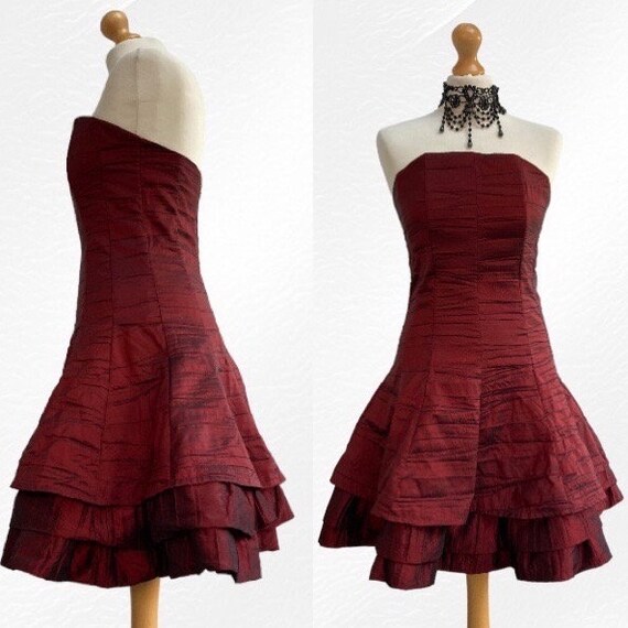 Vintage Dress Y2k Puffy Rara Burlesque Size 10uk 6u… Gem
