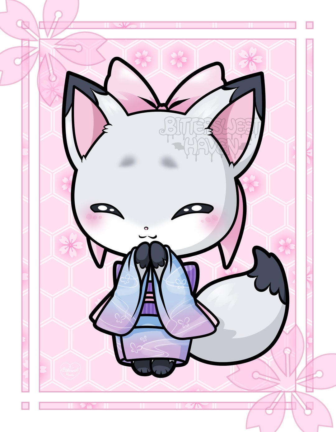 Chibi Kitsune Art Print - Etsy