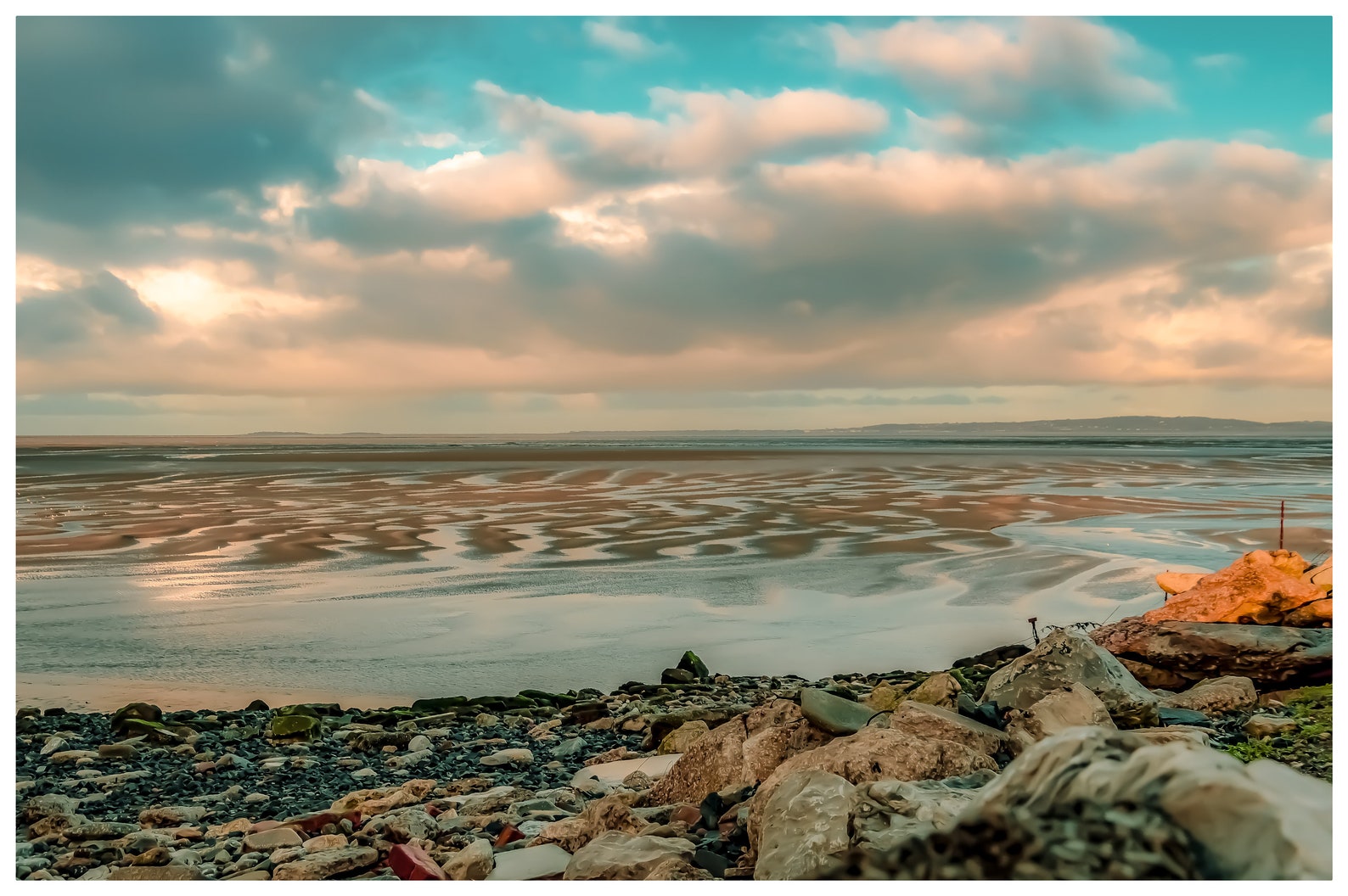Mostyn North Wales Landscape Welsh beach Colour Print | Etsy