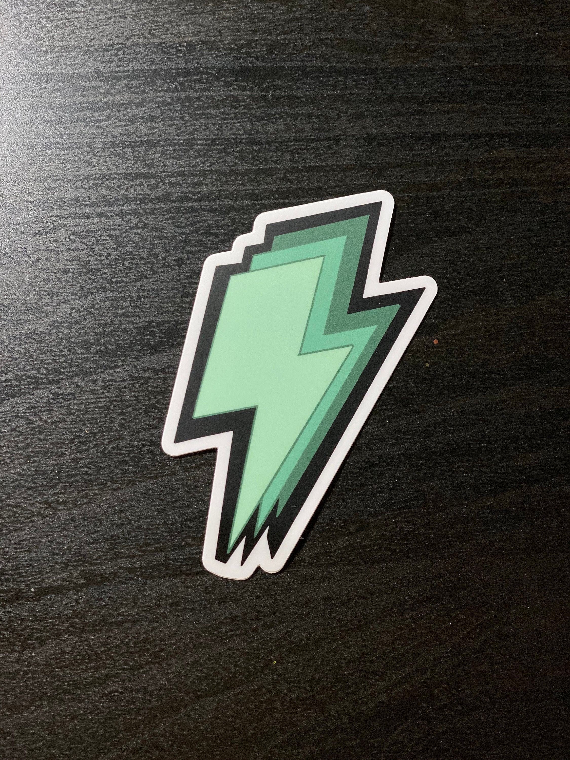Green Lightning Bolts Sticker - Etsy