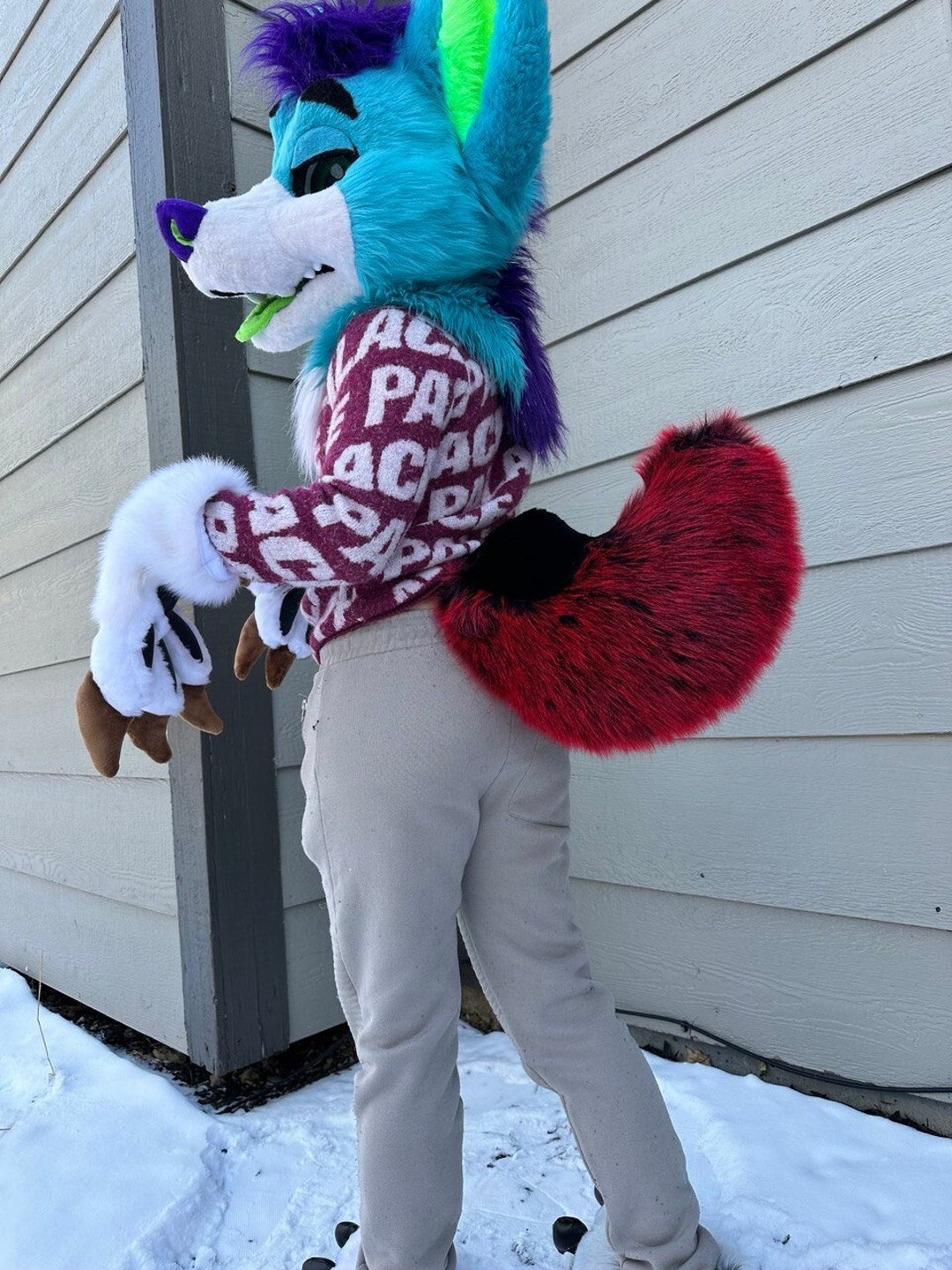 Medium Fursuit Tail With Removable Stuffing Handcrafted - Etsy