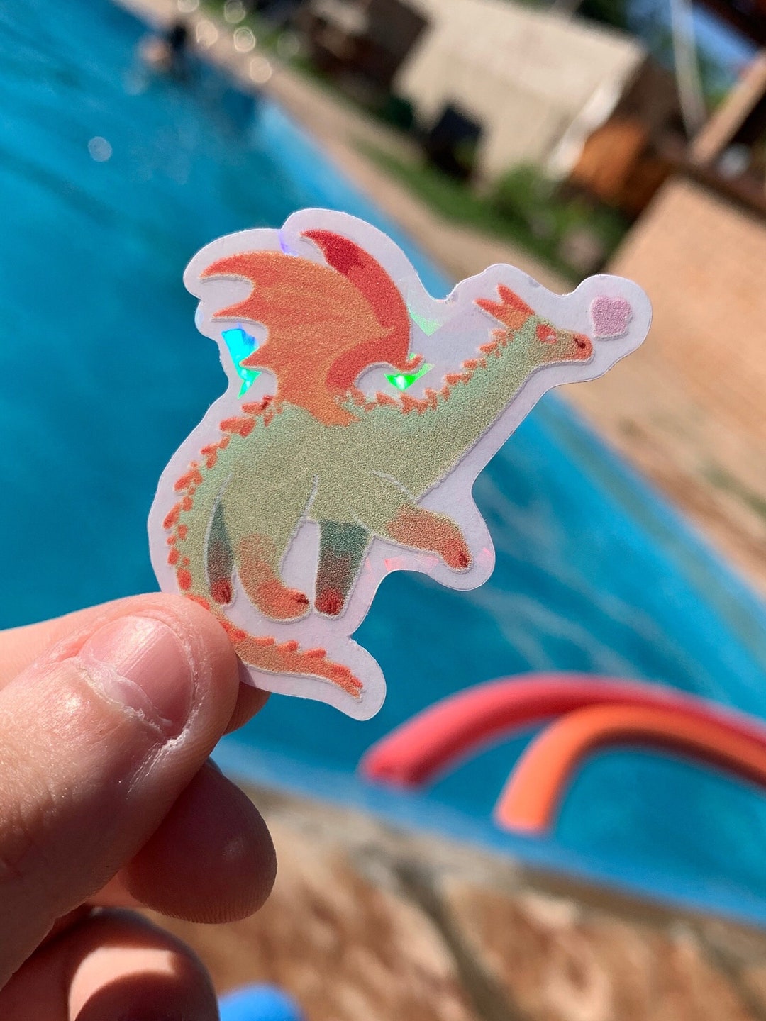 Dragon Clear Holographic Sticker - Etsy